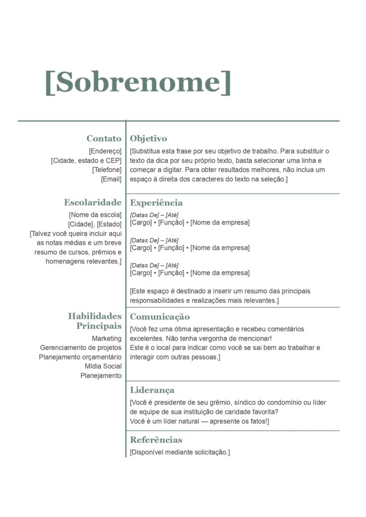 Currículo pronto em Word: 10 opções para você experimentar