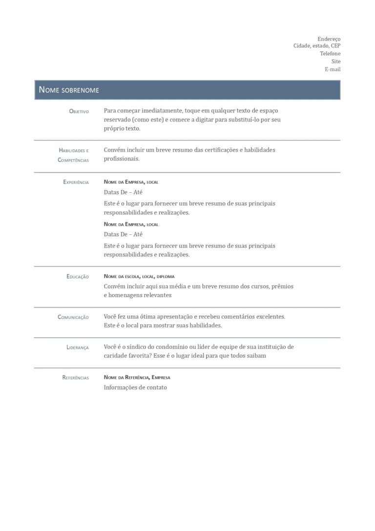 Currículo pronto em Word: 10 opções para você experimentar