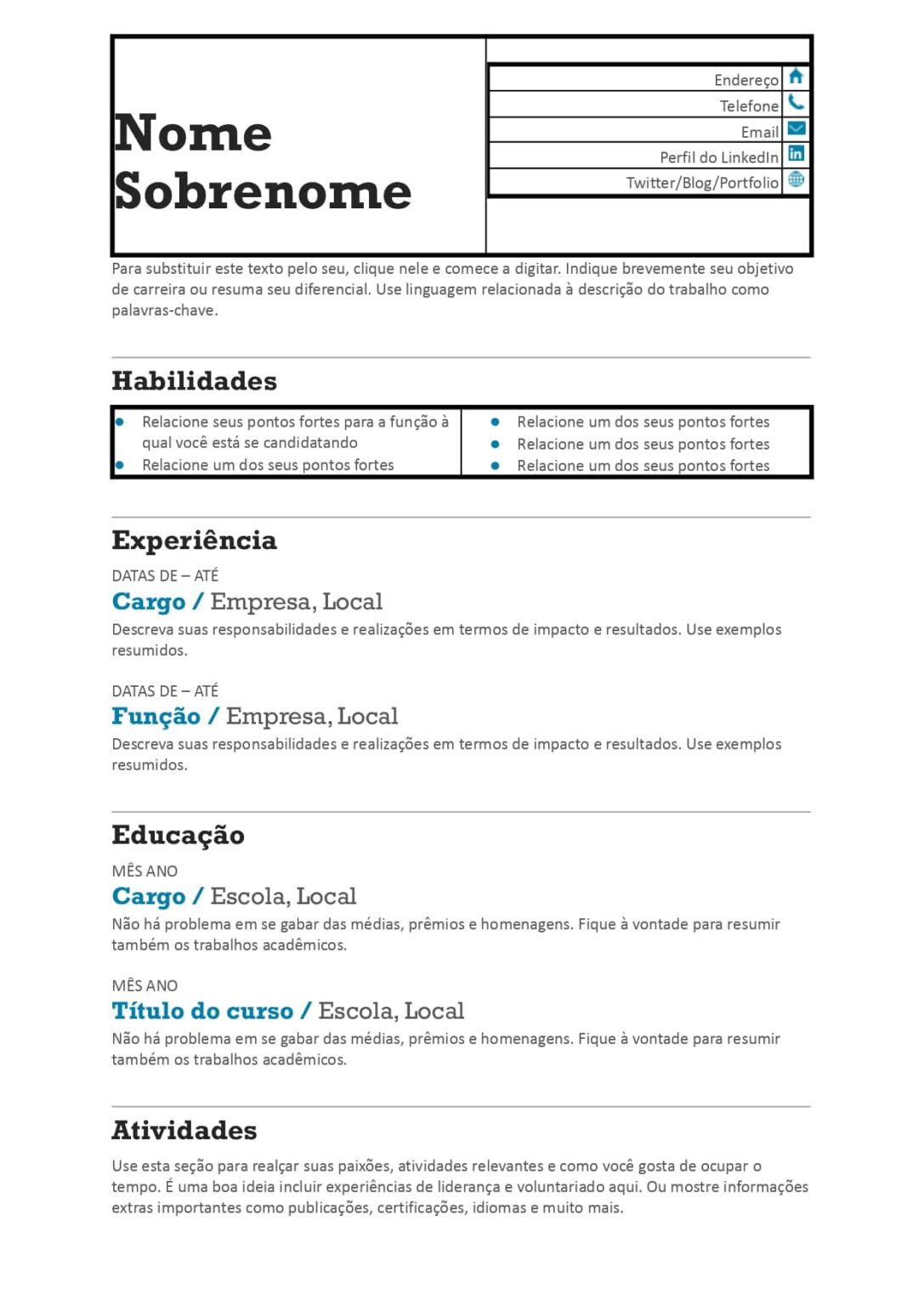 Currículo pronto em Word: 10 opções para você experimentar